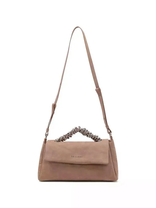Orciani Croc-effect Tote Bag With Twisted Handle - Neutrals