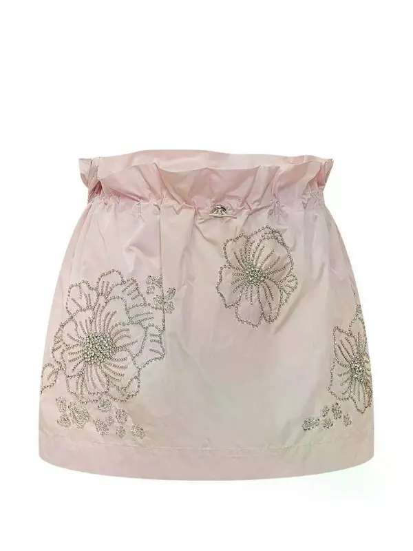 DES_PHEMMES Floral Embellished Mini Skirt - Pink