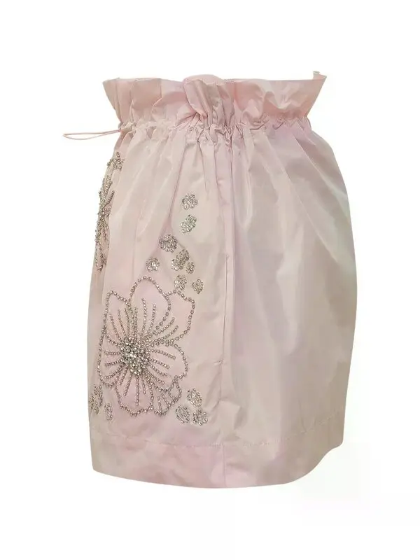 DES_PHEMMES Floral Embellished Mini Skirt - Pink