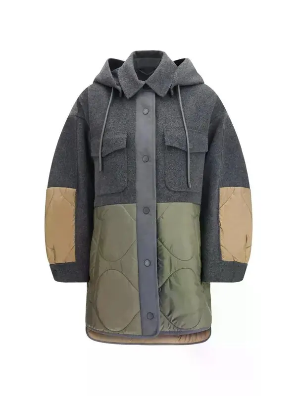 Max Mara Ossola Hooded Quilted Coat - Grey