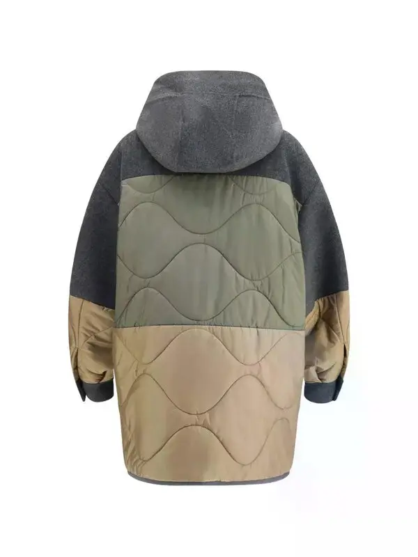 Max Mara Ossola Hooded Quilted Coat - Grey