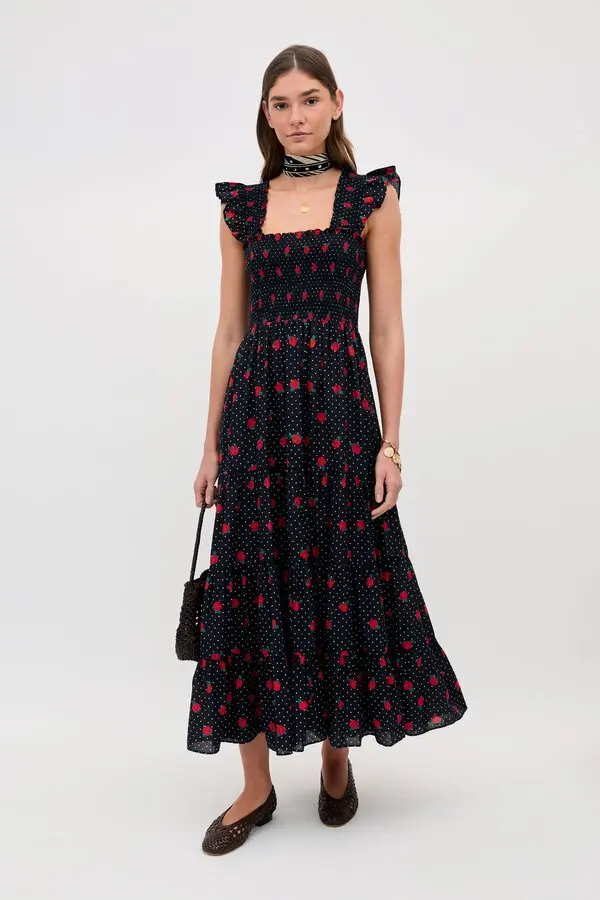 Rixo Kendall Rose Spot Dress