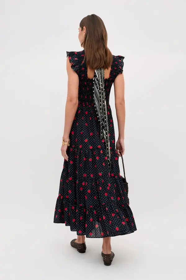 Rixo Kendall Rose Spot Dress