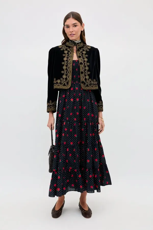 Rixo Kendall Rose Spot Dress