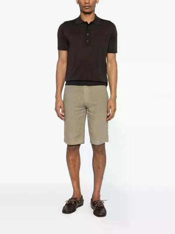 PAOLO PECORA Buttoned Polo Shirt - Brown