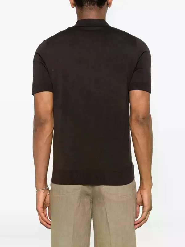 PAOLO PECORA Buttoned Polo Shirt - Brown