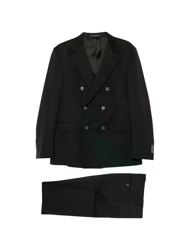 CENERE GB Flap-pocket Double-breasted Suit