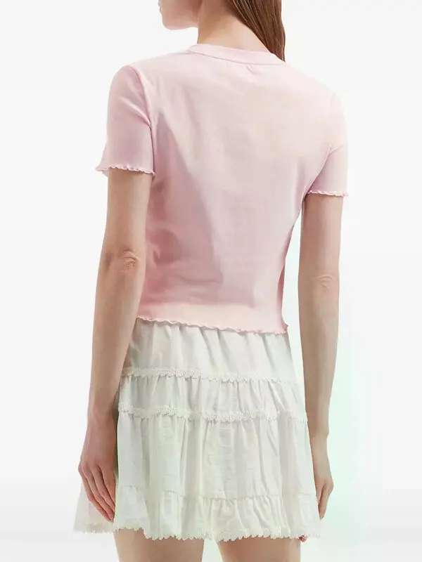 TOUT A COUP Ruffled T-shirt - Pink