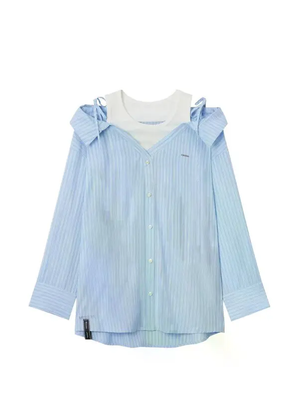 MUSIUM DIV. Striped Tie-straps Top - Blue