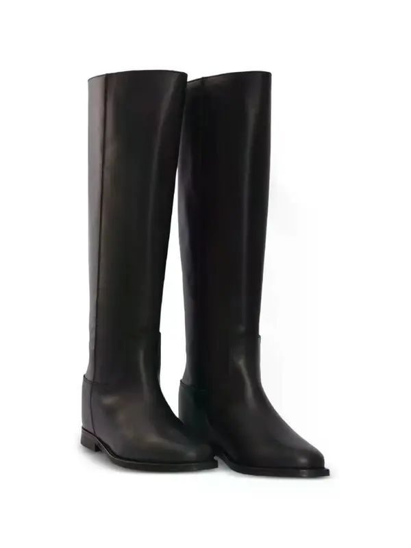 VIA ROMA 15 Logo Detail Boots - Black