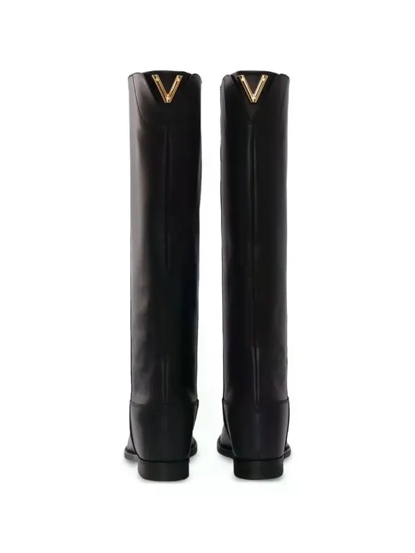 VIA ROMA 15 Logo Detail Boots - Black