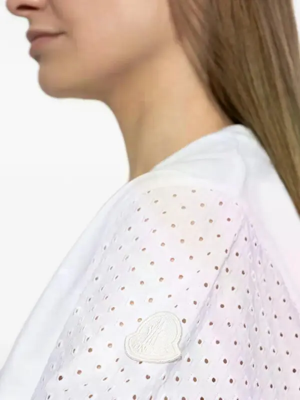 Moncler Eyelet-detail T-shirt - White