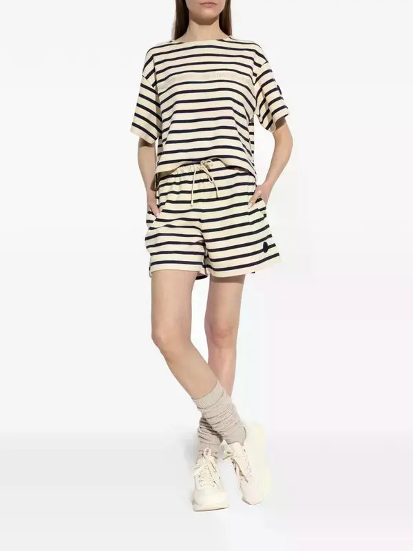 Moncler Striped Logo-print T-shirt