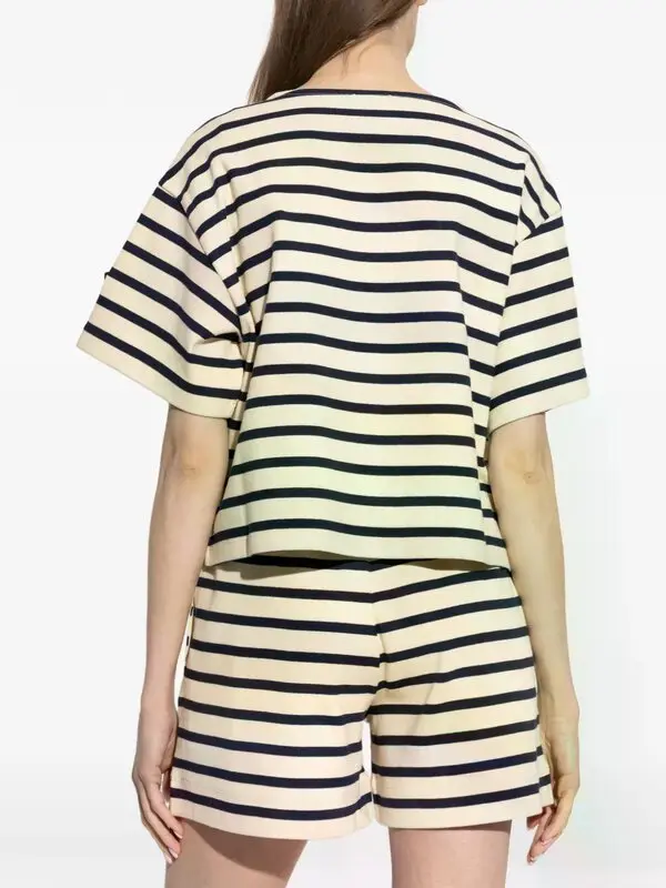 Moncler Striped Logo-print T-shirt