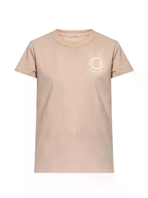 Moncler Logo Appliqué T-shirt - Pink