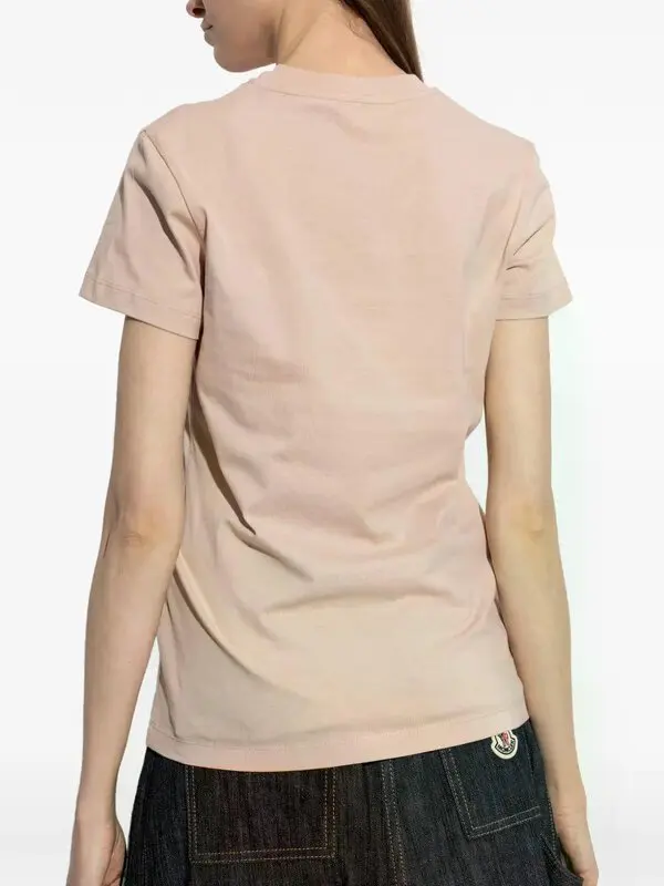 Moncler Logo Appliqué T-shirt - Pink