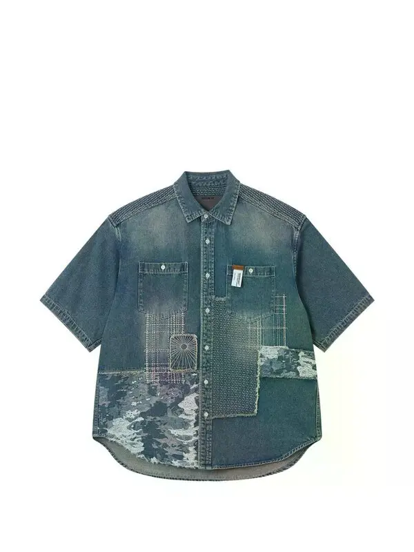 MUSIUM DIV. Patchwork Denim Shirt