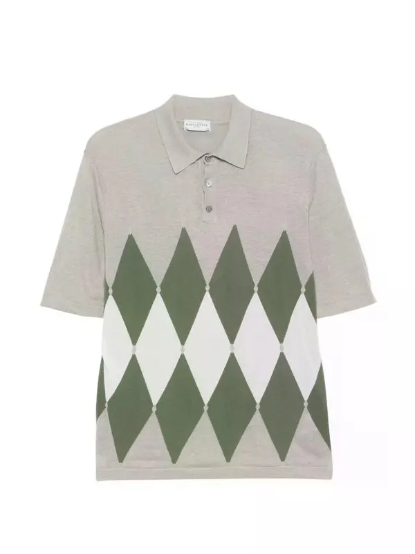 BALLANTYNE Argyle-pattern Polo Shirt