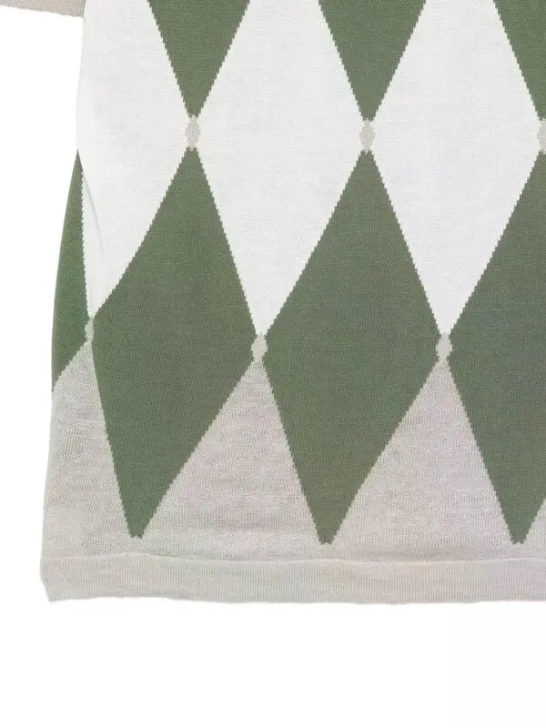BALLANTYNE Argyle-pattern Polo Shirt