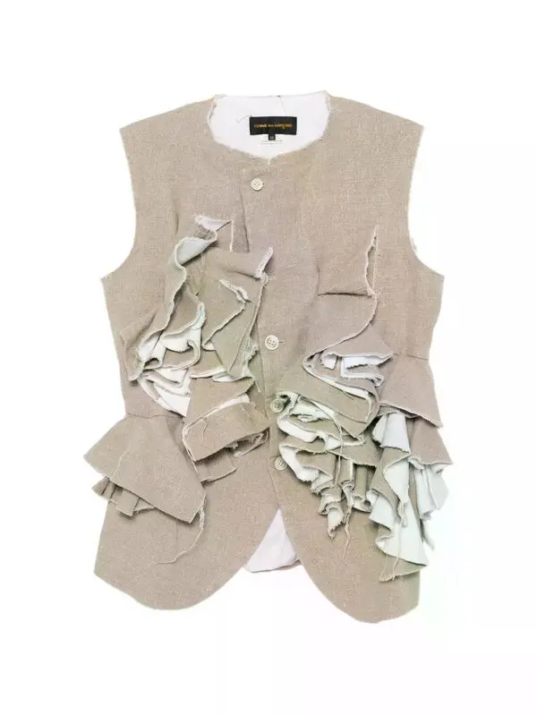Comme Des Garçons Ruffled Waistcoat - Neutrals