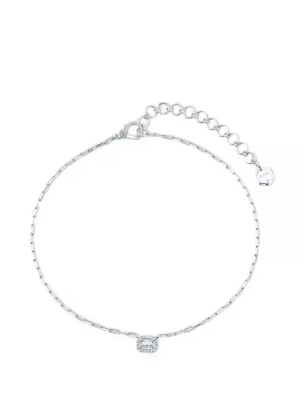 Shay Halo Design Diamond Necklace - Silver