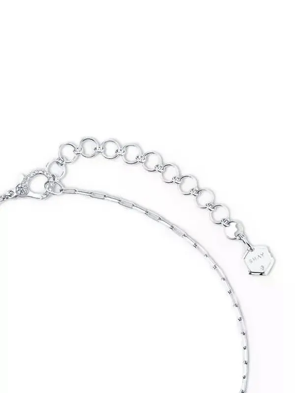 Shay Halo Design Diamond Necklace - Silver