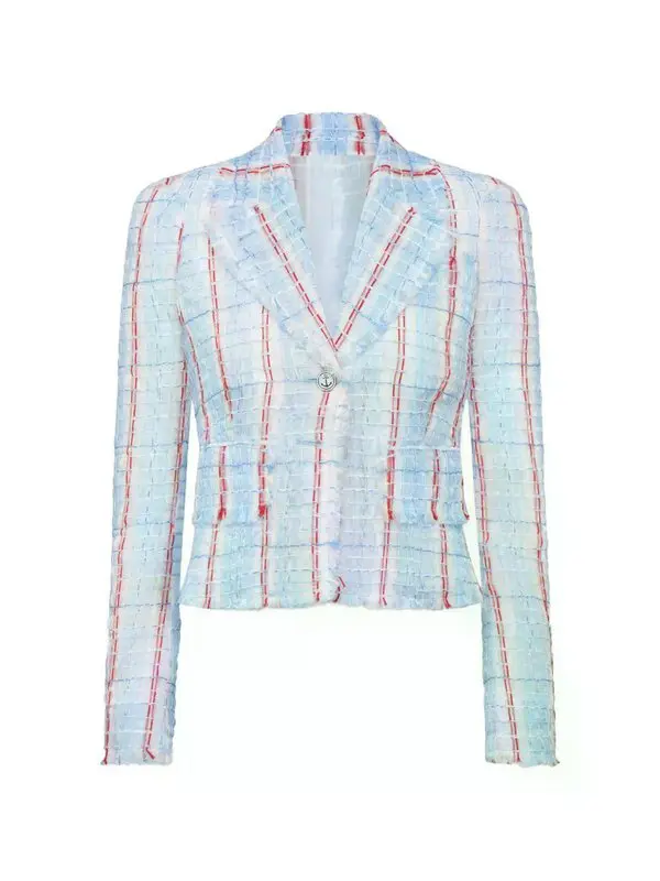 Thom Browne Striped Tweed Cropped Jacket