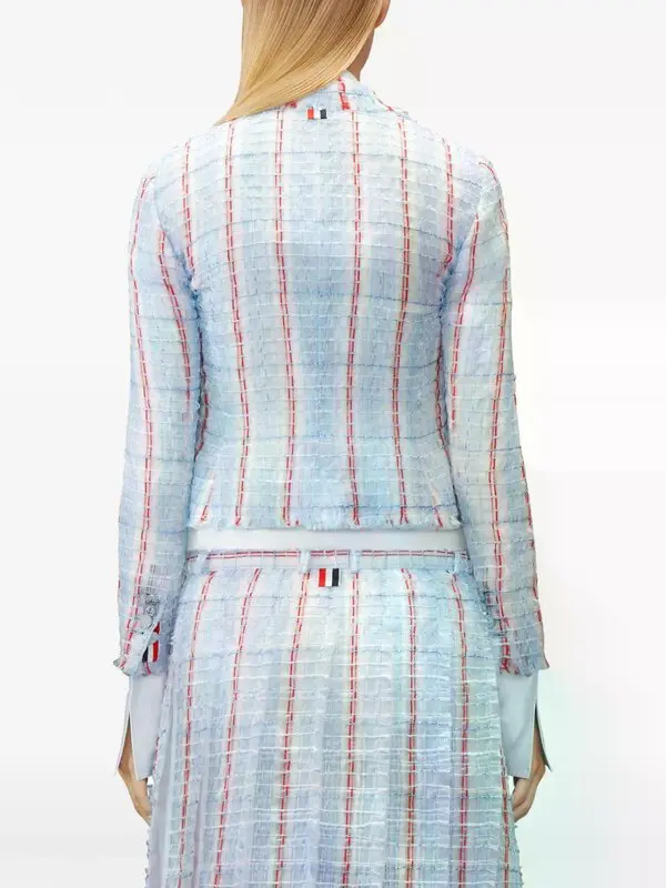 Thom Browne Striped Tweed Cropped Jacket