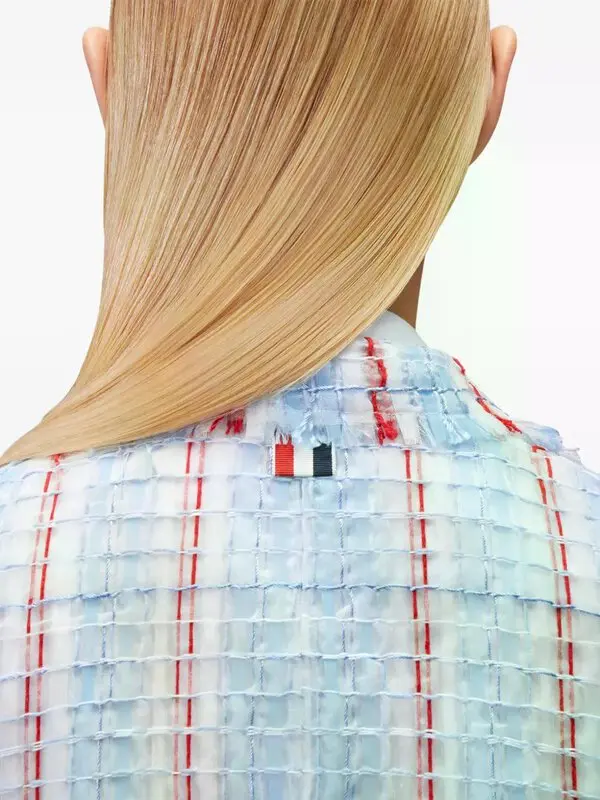 Thom Browne Striped Tweed Cropped Jacket