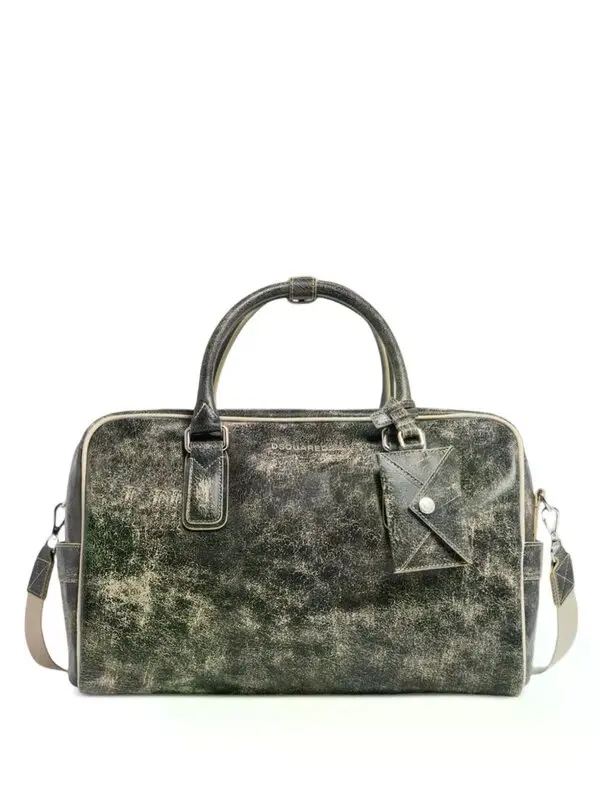 Dsquared2 Cracked Leather Duffle Bag - Grey