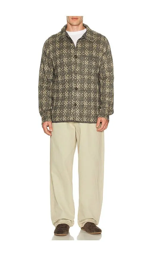 Guest In Residence Plaid Linen Blend Work Shirt In . Also