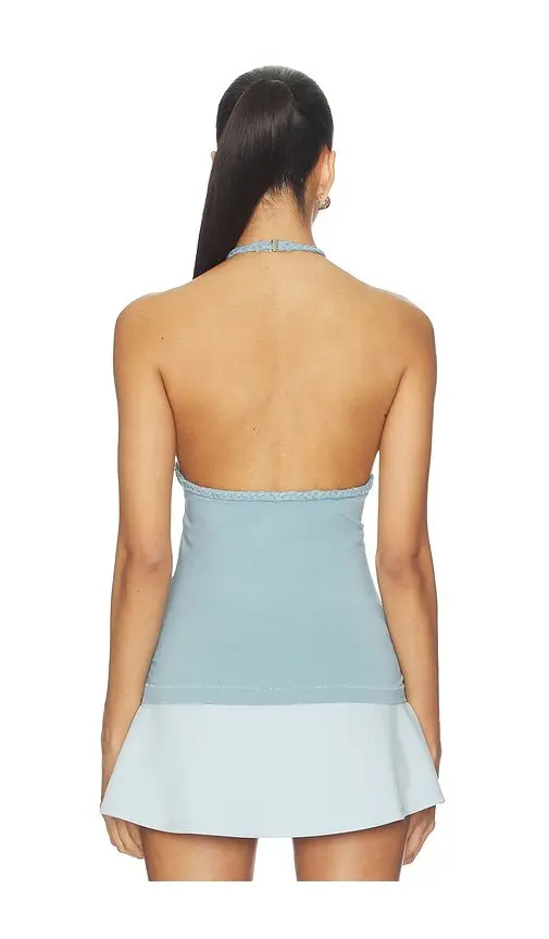 GEEL Carly Halter Neck Top - Blue