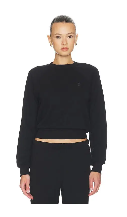 Eterne Shrunken Raglan Sweatshirt - Black