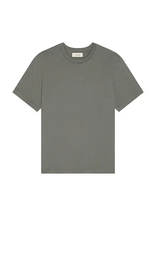 FRAME Short Sleeve Light Cotton Tee In . Also - Grey