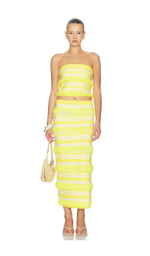 Simkhai Cairo Knit Tube Top - Yellow