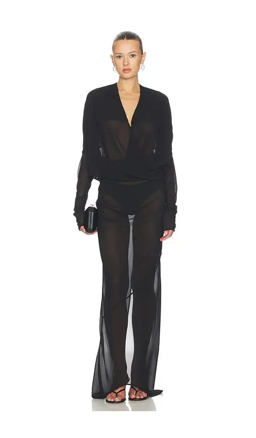 ENTIRE STUDIOS Robe Dress - Black