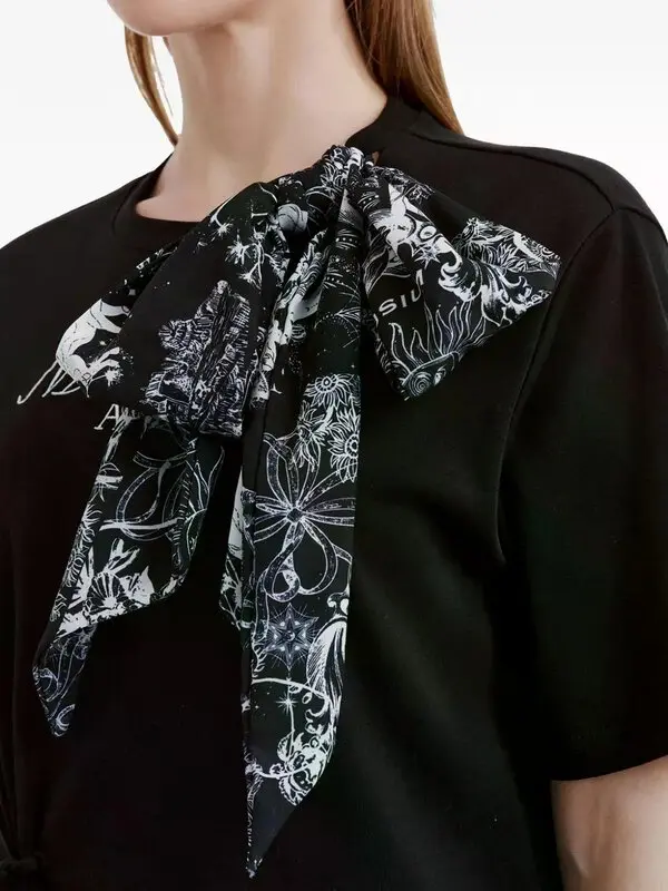 MUSIUM DIV. Bow-detail T-shirt - Black