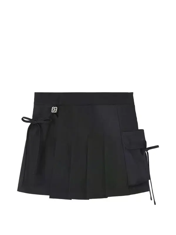 MUSIUM DIV. Tie Pleated Shorts - Black