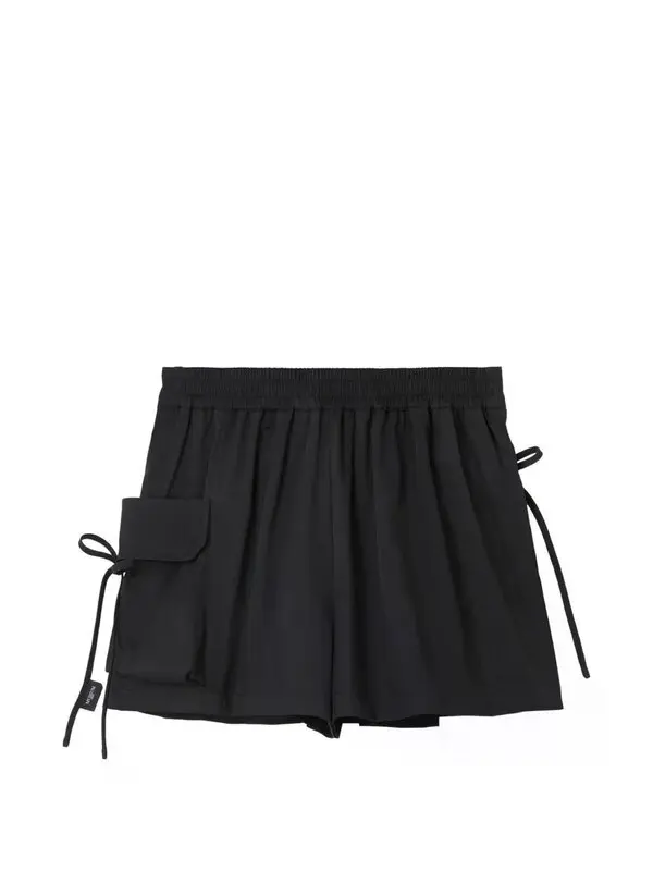 MUSIUM DIV. Tie Pleated Shorts - Black