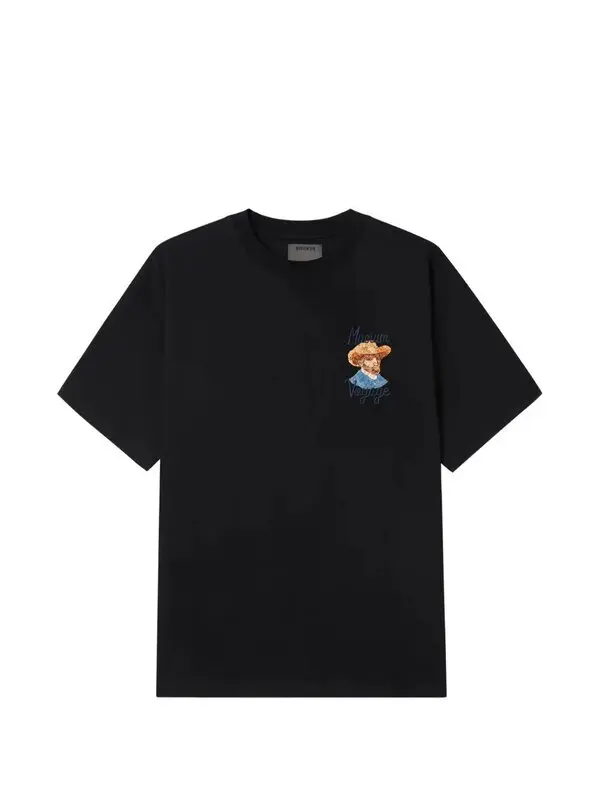 MUSIUM DIV. Portrait-print T-shirt - Black