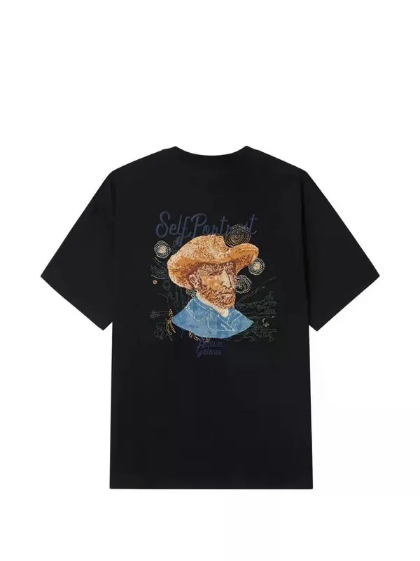 MUSIUM DIV. Portrait-print T-shirt - Black