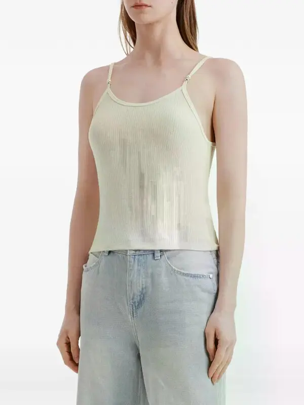 MUSIUM DIV. Button Ribbed Sleeveless Top