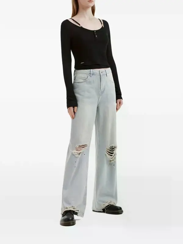 MUSIUM DIV. Buttoned Top