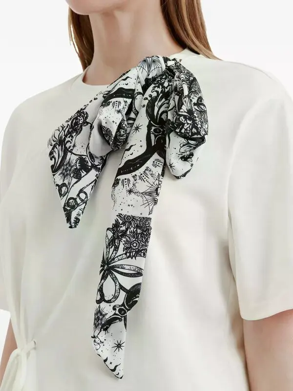 MUSIUM DIV. Tie-detail T-shirt - Neutrals