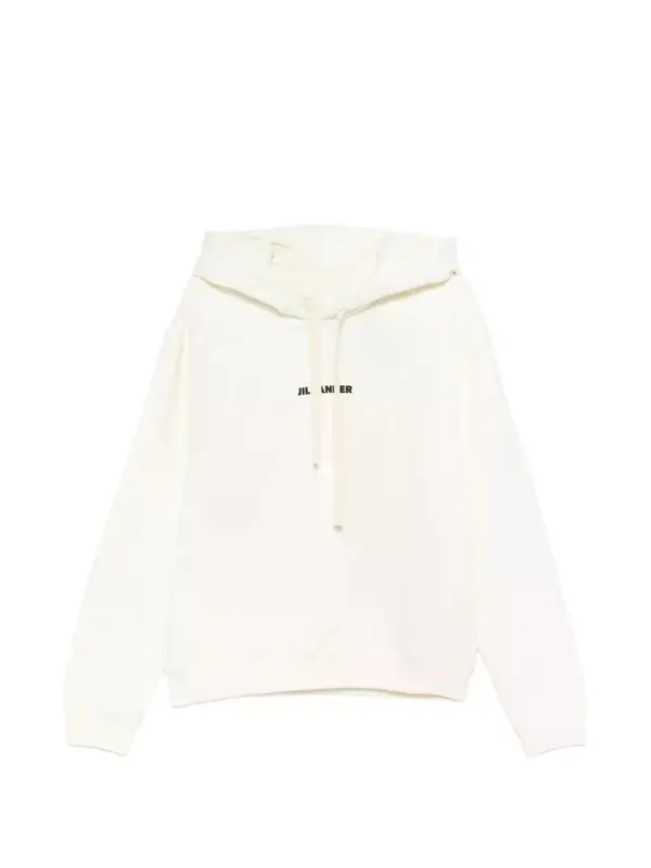 JIL SANDER Logo-print Hoodie - Neutrals