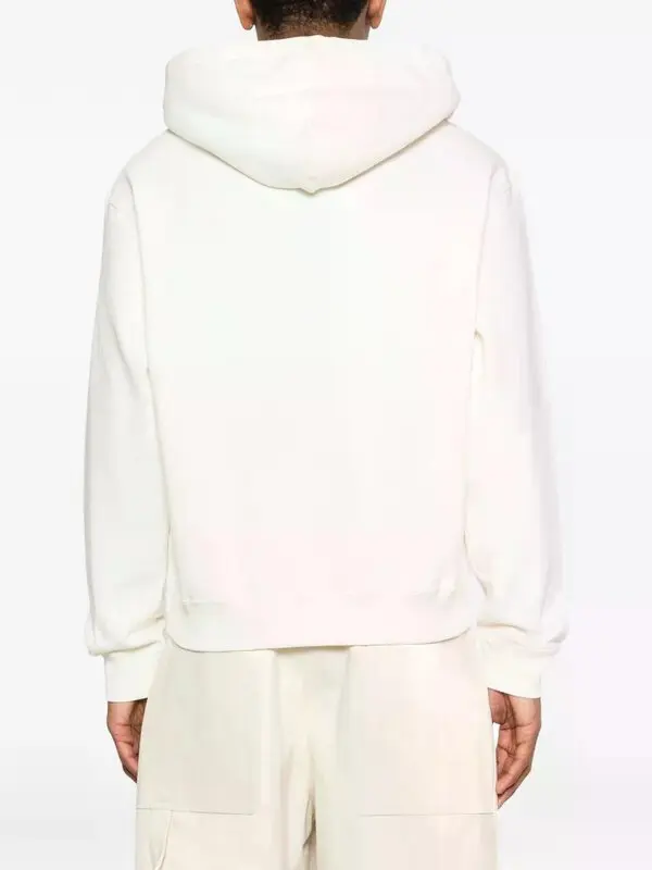JIL SANDER Logo-print Hoodie - Neutrals