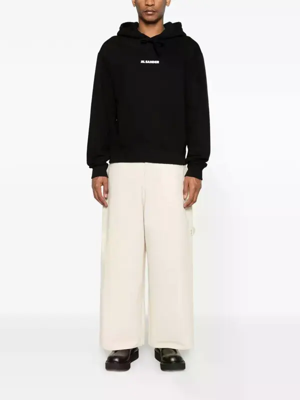 JIL SANDER Logo-print Hoodie - Black