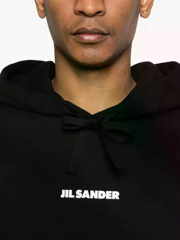 JIL SANDER Logo-print Hoodie - Black