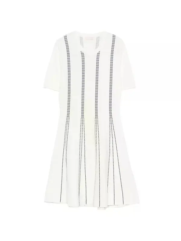 Liu Jo Ribbed Knit Short Sleeve A-line Dress