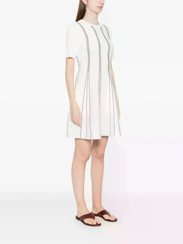 Liu Jo Ribbed Knit Short Sleeve A-line Dress